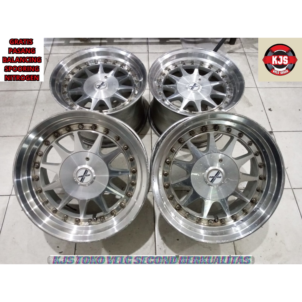 Jual VELG RACING SECOND MODEL CELONG TYPE HARTGE RING 15 LEBAR 5.5 RATA LOBANG PCD 4X100-4X114,3 ...