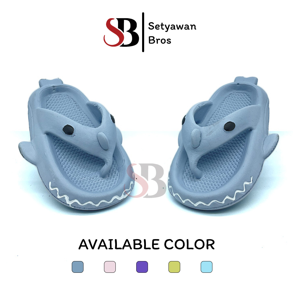 Jual SENDAL ANAK MOTIF IKAN HIU BARU LUCU / SENDAL JEPIT ANAK PEREMPUAN ...