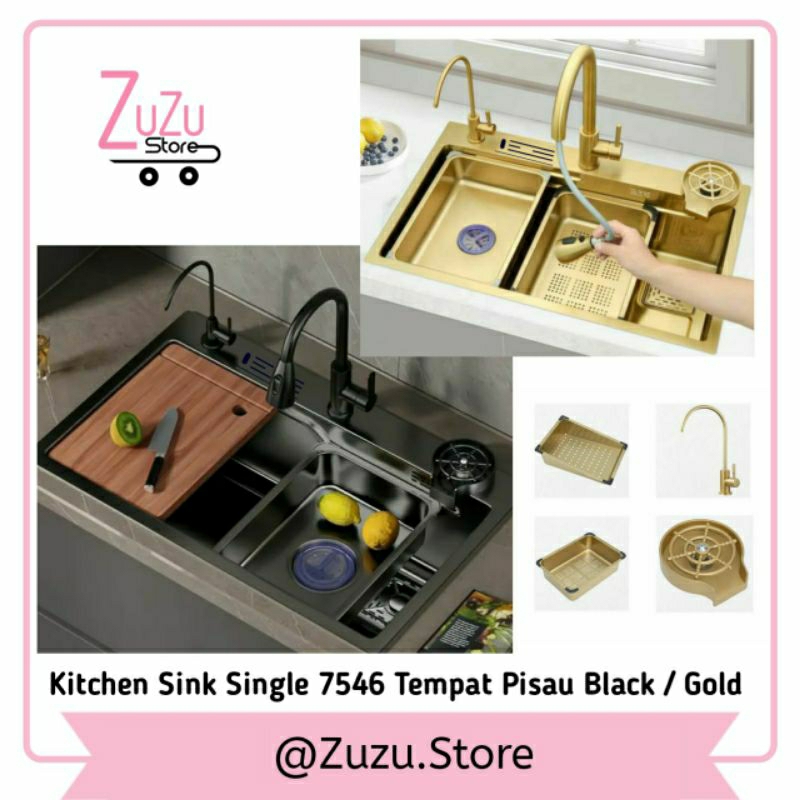 Jual Wastafel Kitchen Sink Single Stainless Steel 304 Paket Komplit ...