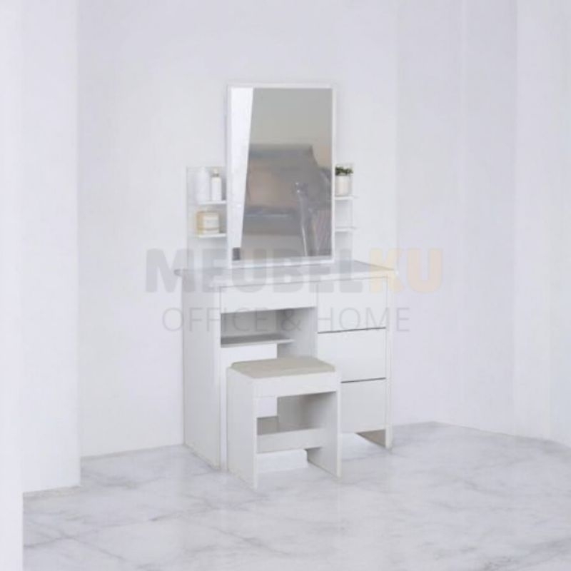 Jual Meja rias Pulbar Meja make up Rak rias Satu set Kursi Kaca sliding ...