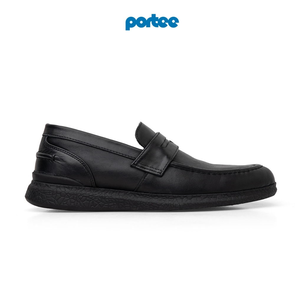 Jual Portee Goods Sepatu Kulit Pantofel Pria Loafers Penny Life Hitam ...