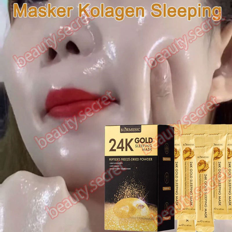 Jual Gold Sleeping Mask 24K 20pcs Masker pelembab wajah di malam hari ...