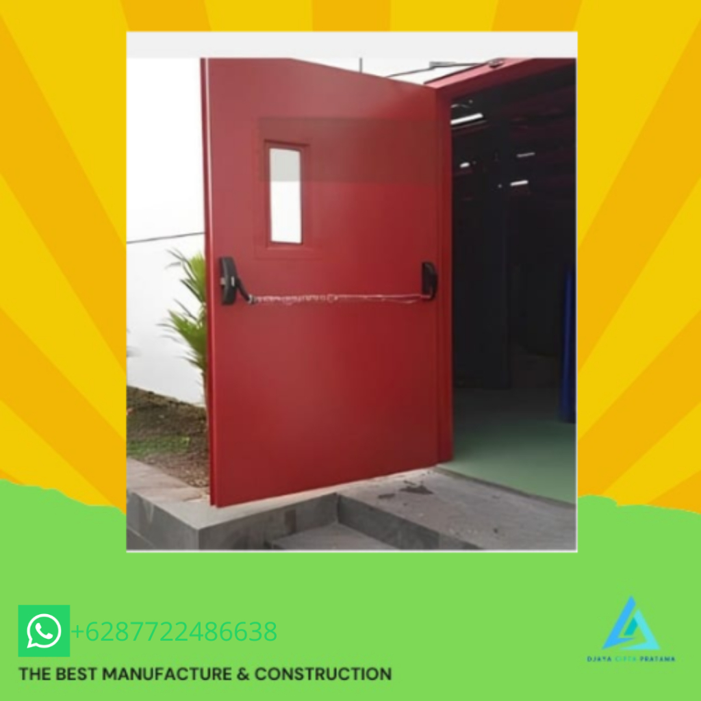 Jual Pintu Besi Tahan Api Non-SNI Single Merah | Shopee Indonesia