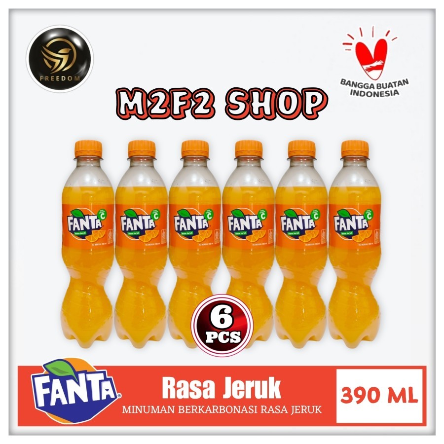 Jual Fanta Orange | Jeruk Minuman Bersoda Botol Pet - 390 ml (Kemasan 6 Pcs) | Shopee Indonesia