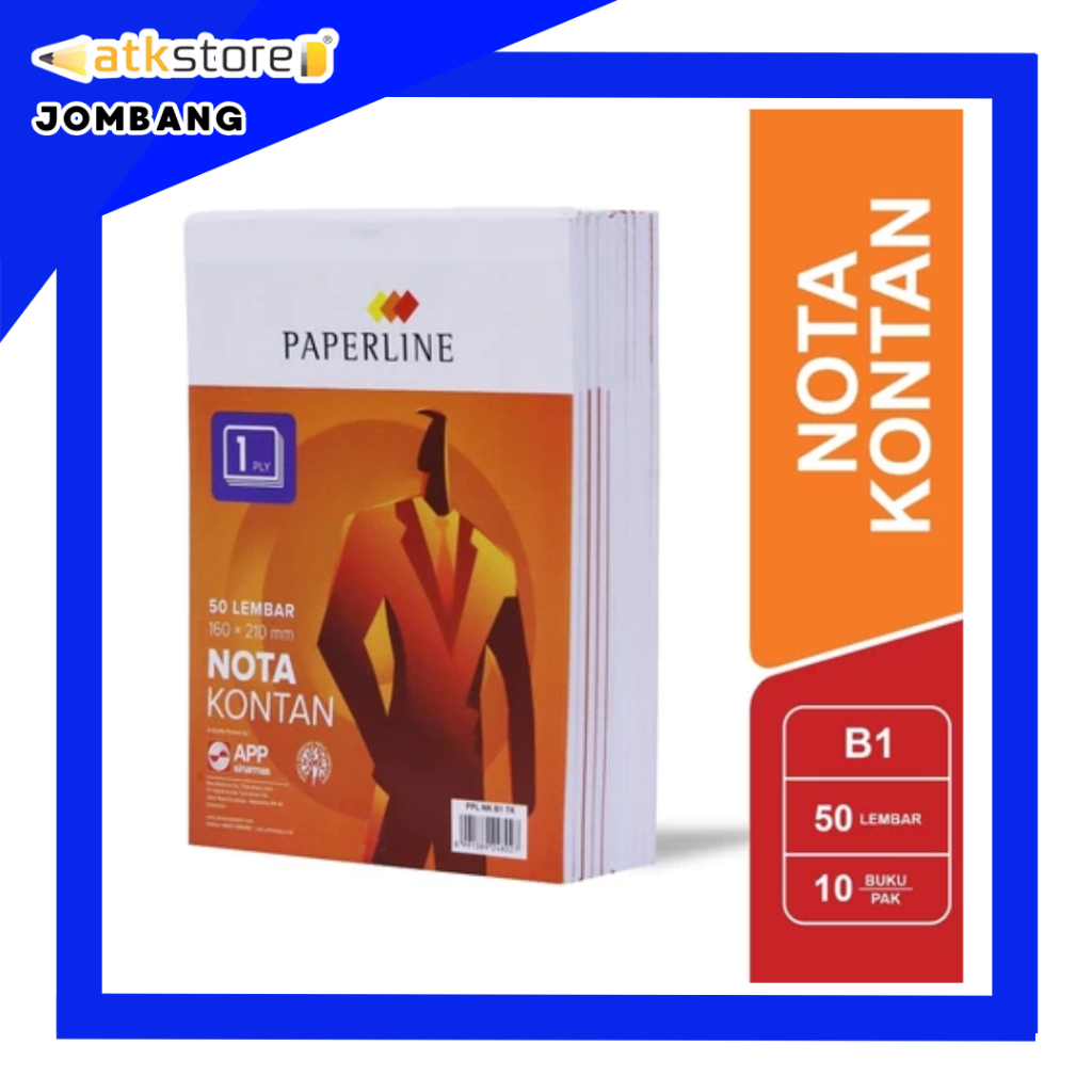 Jual PAPERLINE Nota Kontan B1 160 x 210 mm 1 PLY 50 Lembar - Nota Pembayaran - Nota Besar ...