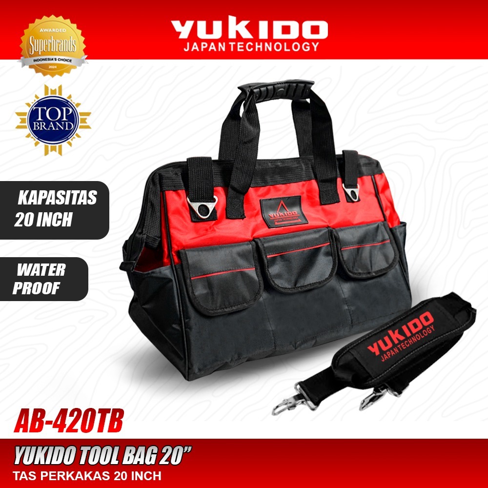 Jual YUKIDO Tas Perkakas 20" Tool Bag Besar Alat Penyimpan Multifungsi ...
