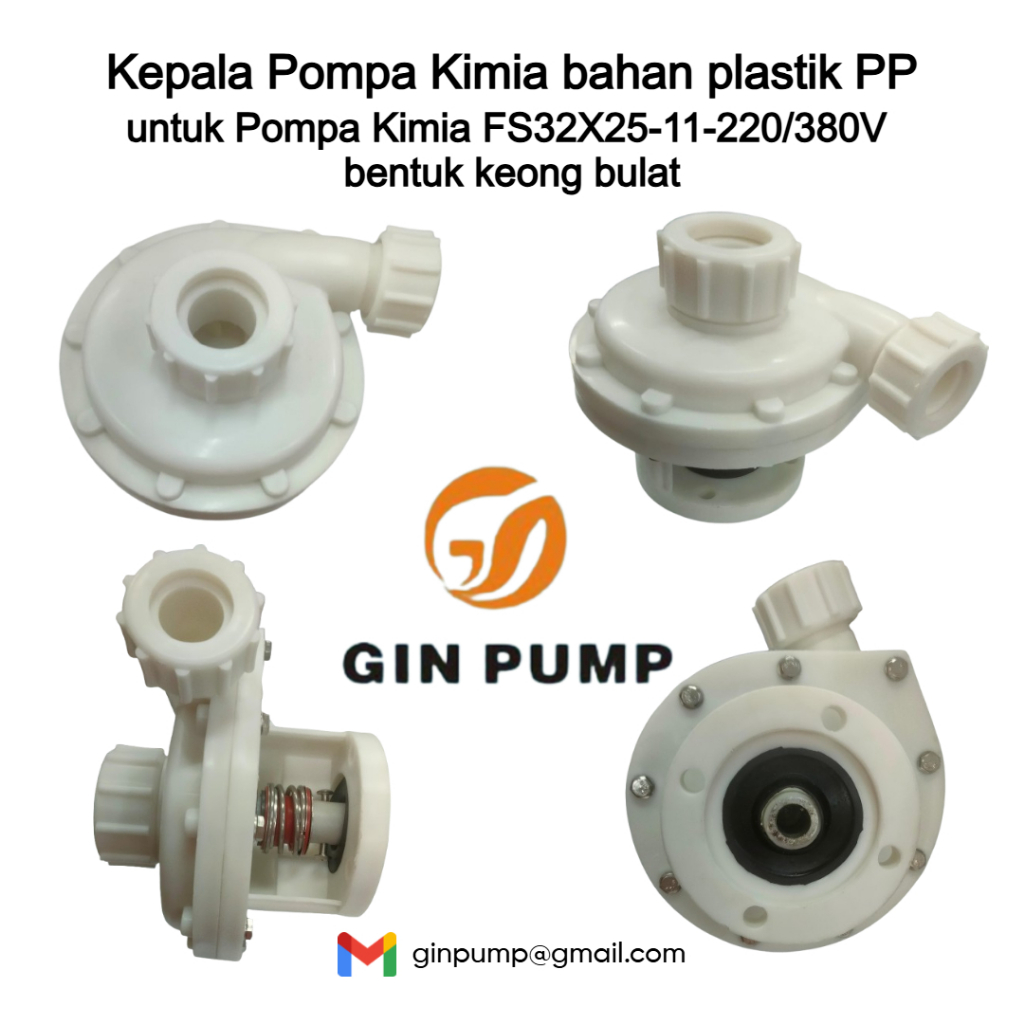 Jual Kepala pompa kimia bahan PP FS32x25-11-220V/380V 0.75kw Merek Gin Pump_GAVIN | Shopee Indonesia