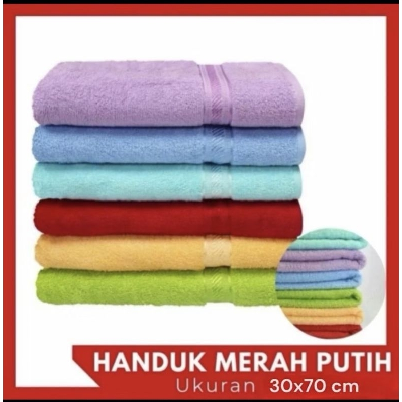 Jual HANDUK LEHER HANDUK SPORT 30X70 MERK MERAH PUTIH | Shopee Indonesia