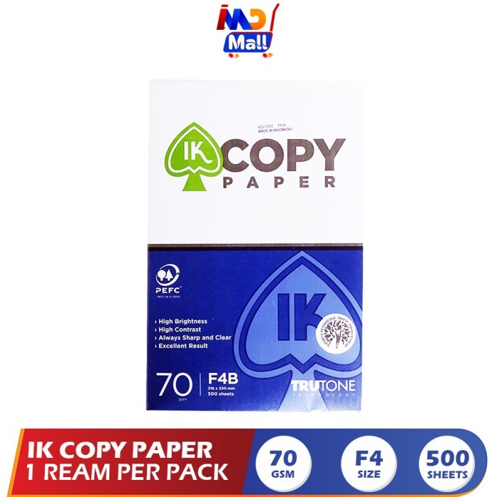 Jual IK Copy Paper F4 70Gr 1 Rim | Shopee Indonesia