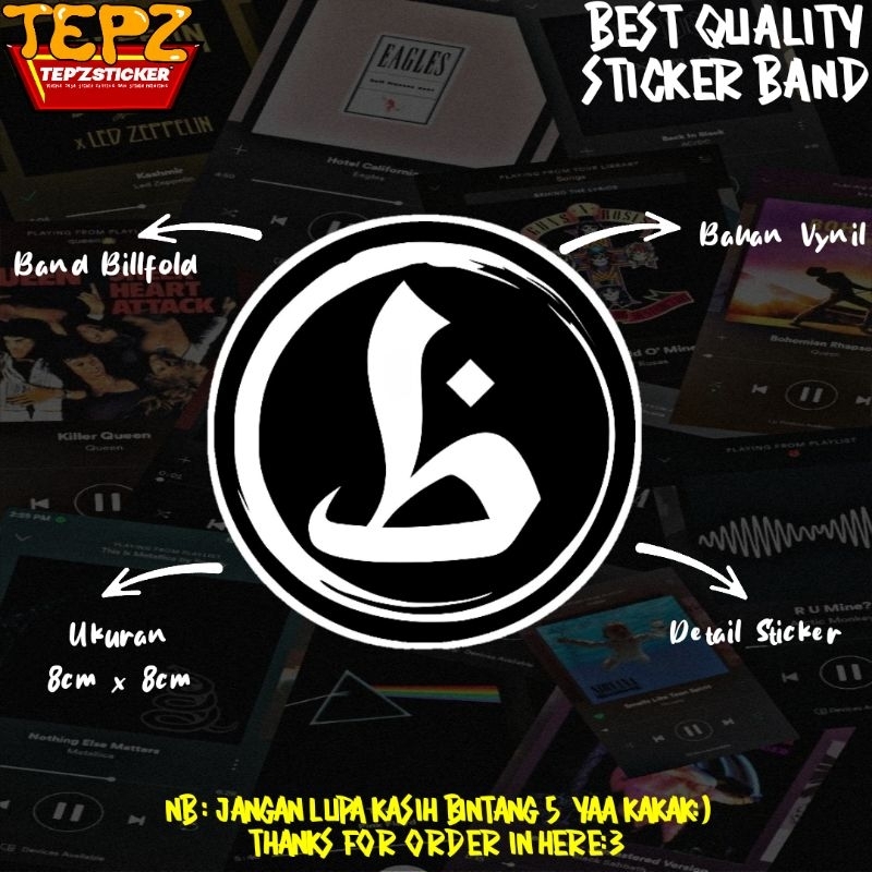 Jual STIKER STICKER (BAND LOGO BILLFOLD) STIKER BAND|STIKER METAL ...