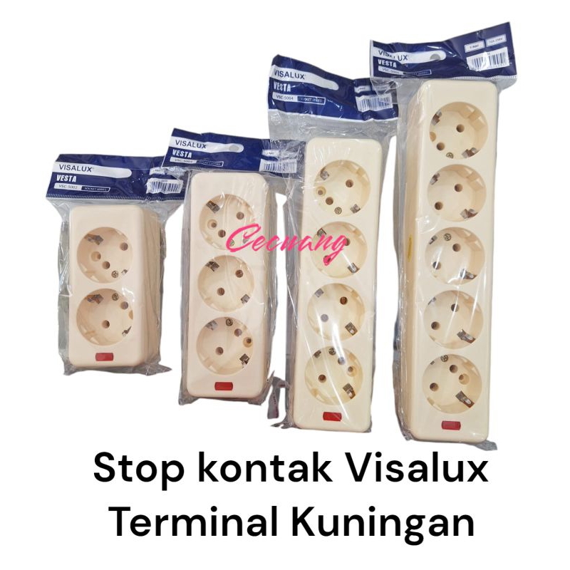 Jual Stop kontak terminal colokan 2,3,4,5 lubang VISALUX terminal ...