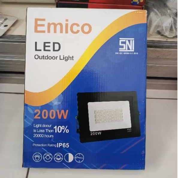 Jual Lampu sorot lampu tembak floodlight emico SNI IP65 Putih | Shopee Indonesia