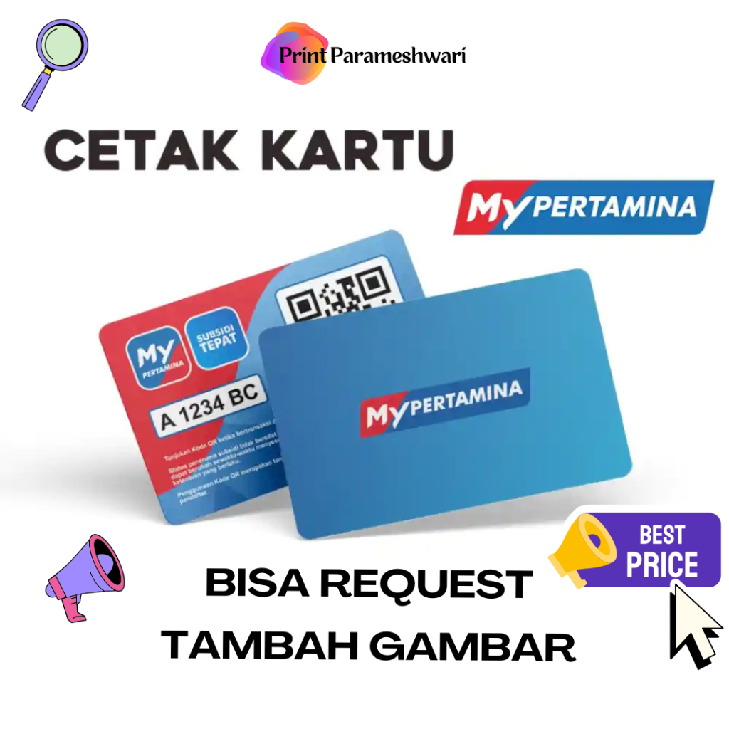 Jual Cetak ID CARD MURAH MERIAH PROSES CEPAT KILAT SEHARI JADI My Pertamina Kartu My Pertamina ...