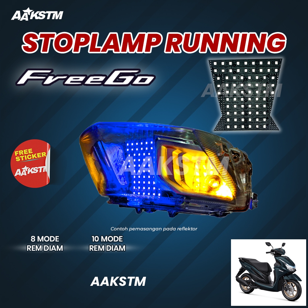 Jual STOPLAMP RUNNING FREEGO GEN 1 2018 - 2022 LAMPU REM LED 8 & 10 MODE VARIASI AA KASTEM ...