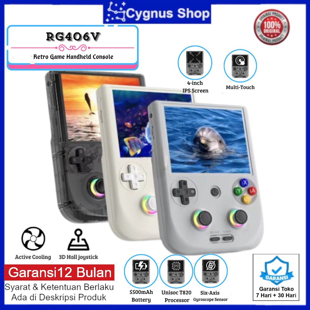Jual ANBERNIC RG406V Portable Handheld Retro Video Game Console PS1 PSP PS2 Android System ...