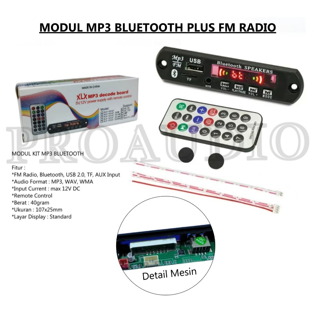 Jual MODUL MP3 BLUETOOTH PLUS FM RADIO / KIT MODUL MP3 BT KIT MP3 KIT ...