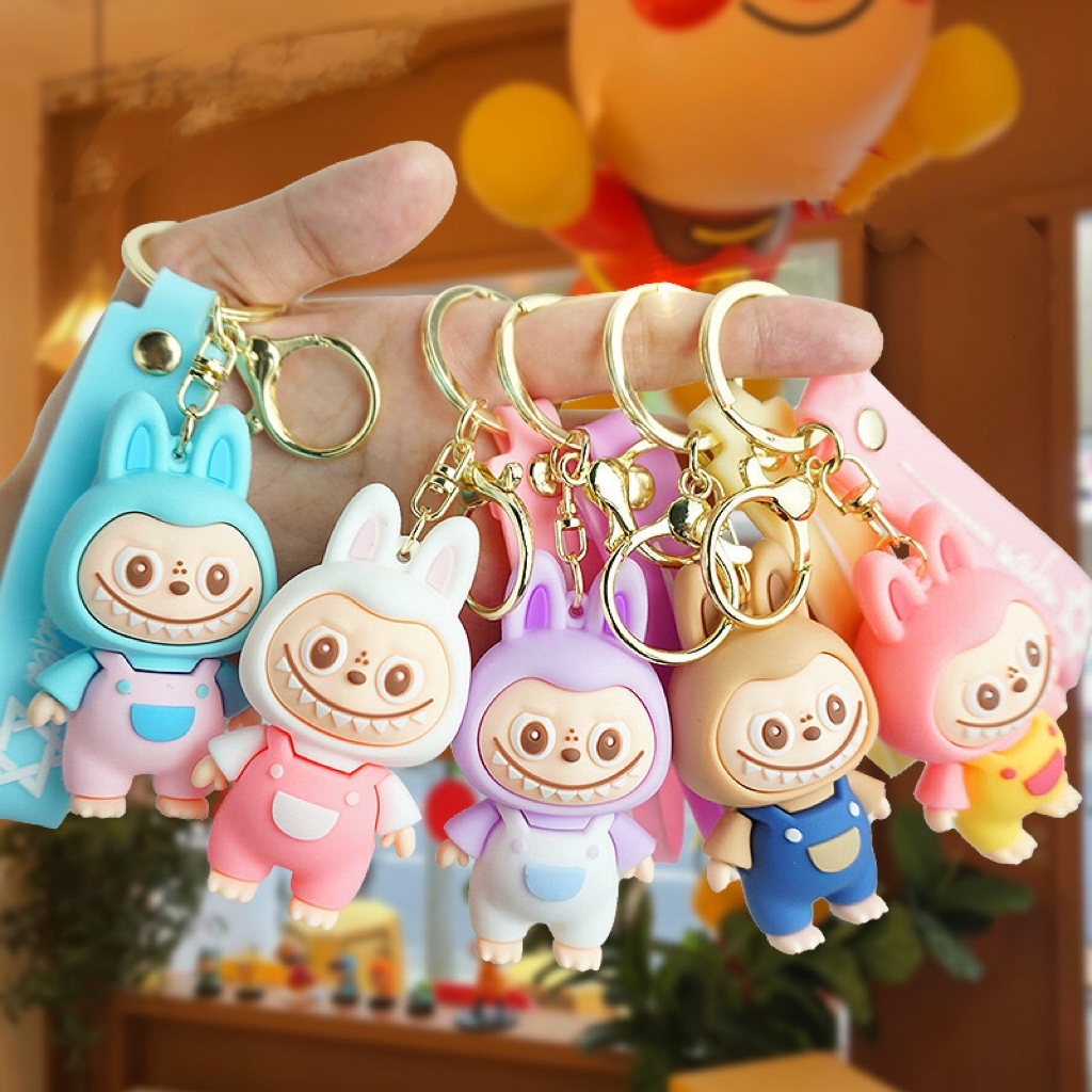 Jual LABUBU！Gantungan Kunci Karakter LABUBU Kunci Tas Sekolah/Pasangan ...