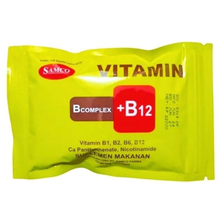 Jual VITAMIN B COMPLEX + B12 (100's /Zak) - SAMCO | Shopee Indonesia