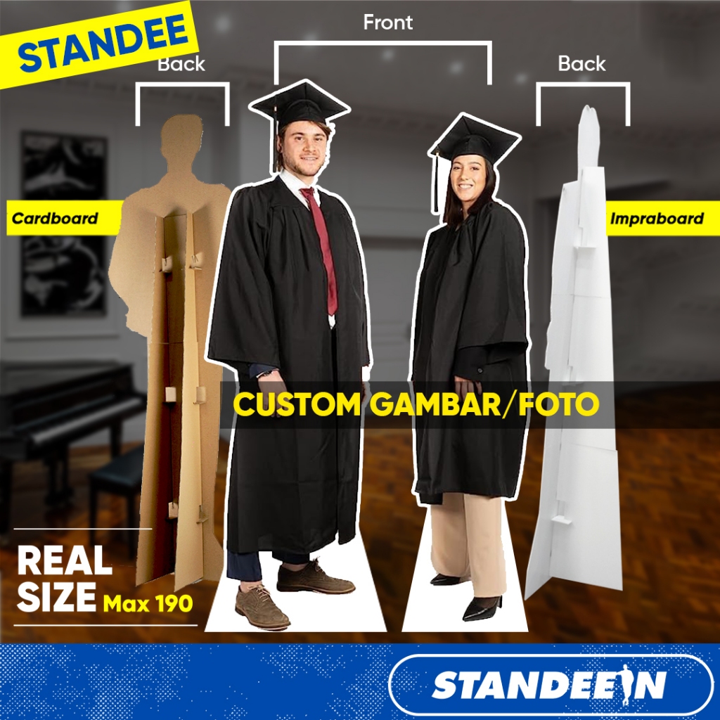 Jual Standee Custom Foto Wisuda Graduation Ukuran Tinggi Max 190cm ...