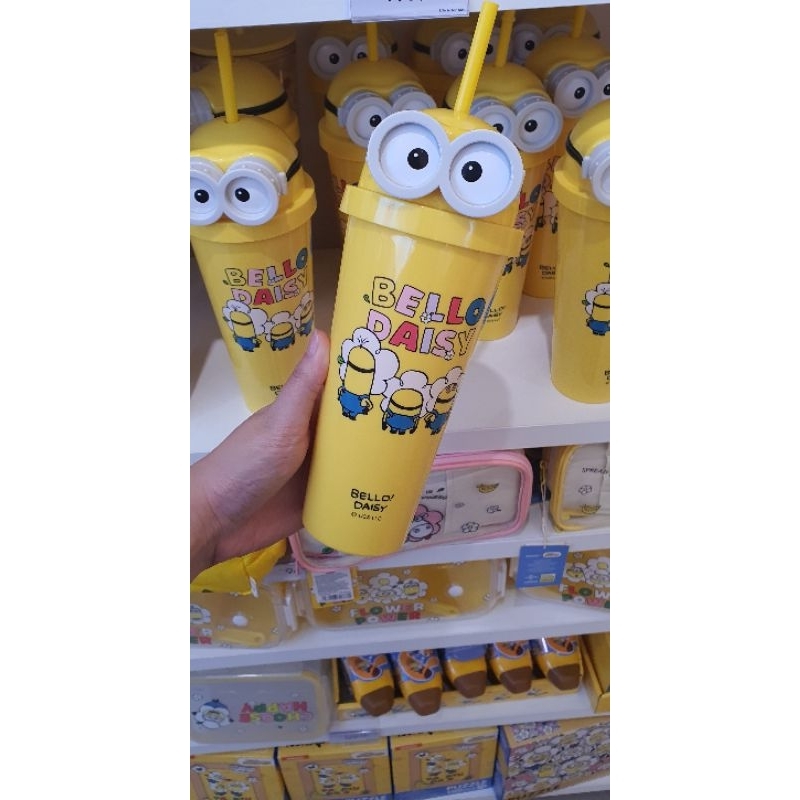 Jual Miniso x Minion Tumbler Tumblr Botol Minum Sedotan Straw | Shopee ...