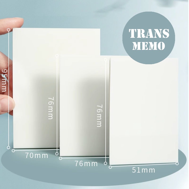 Jual Sticky Notes Transparant Sticky Memo Bening PET Sticky Pad Sticky ...