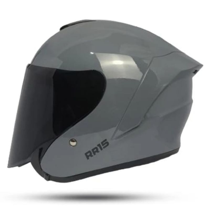 Jual Helm Half Face MLA -RR15 KAIROZ 2 Solid Terbaru Grey Glosy Visor ...