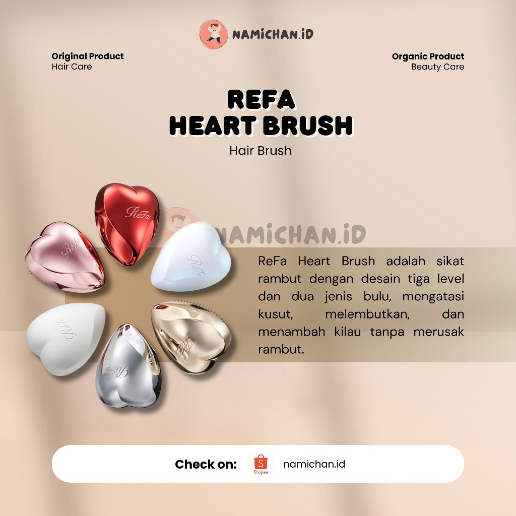 Jual [ PO Japan Juli 2025 ] ReFa Heart Brush | ReFa Hair Brush Original Jepang | Shopee Indonesia