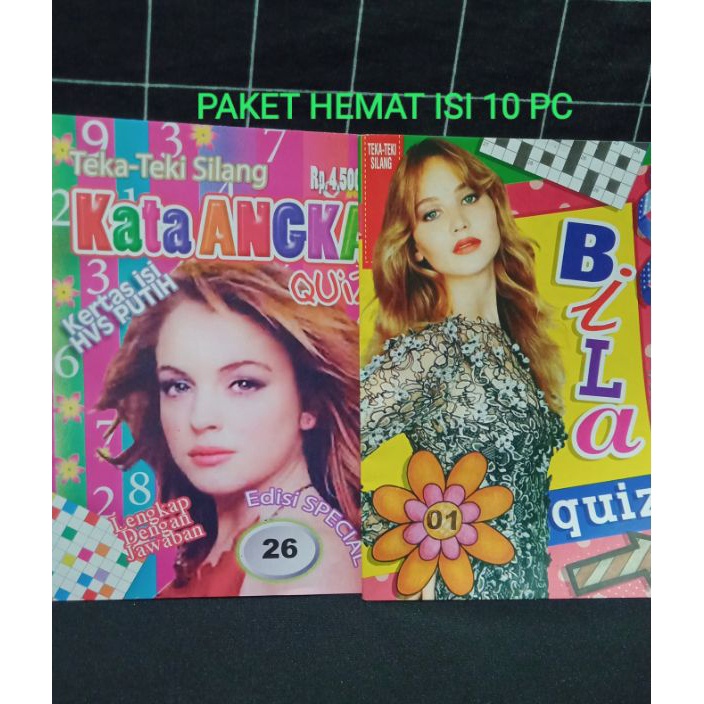 Jual KF7 isi 1 Pc Buku TTS Teka Teki Silang Angka Huruf A5 Buku TTS ...