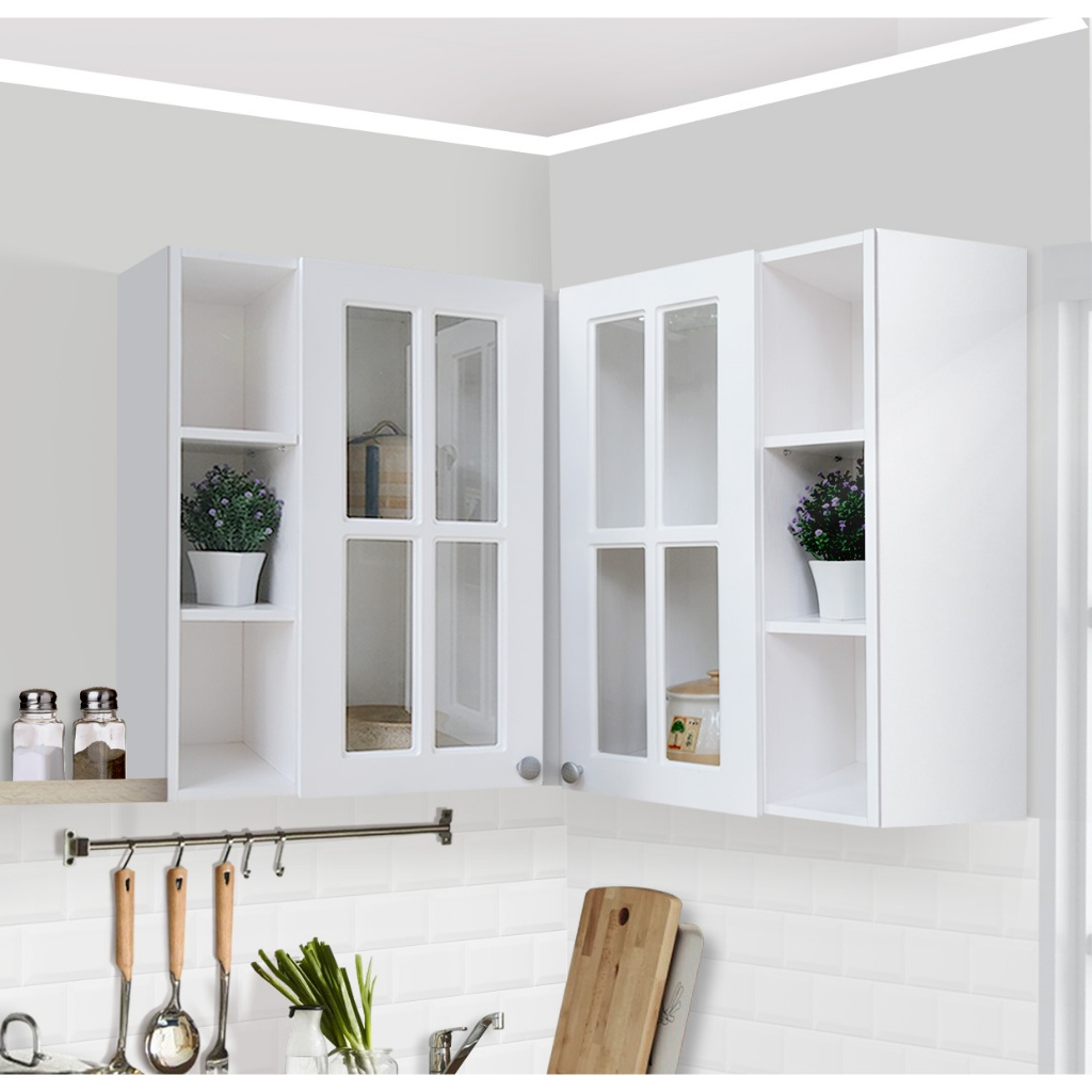 Jual KIRANA Nebraska Kaca - Kitchen Set Kayu Kabinet Lemari Rak Dapur ...