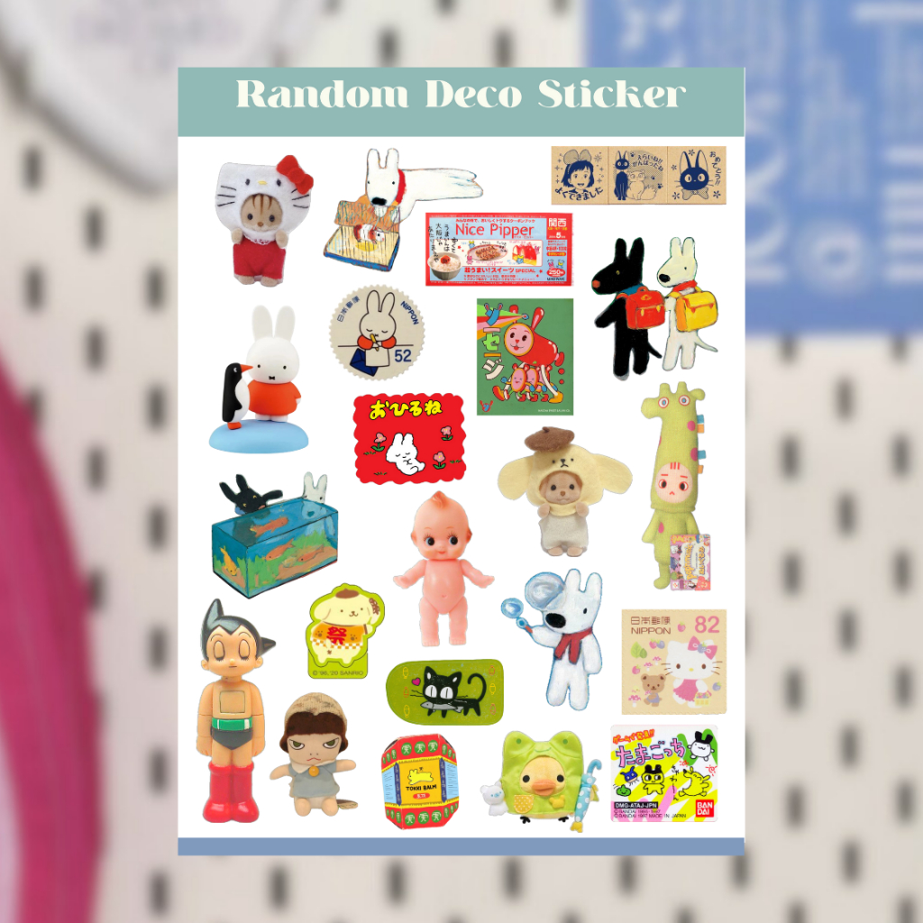 Jual CUTE RANDOM DECO STICKER SHEET / CUTE KAWAII DECO STICKER VINTAGE ...