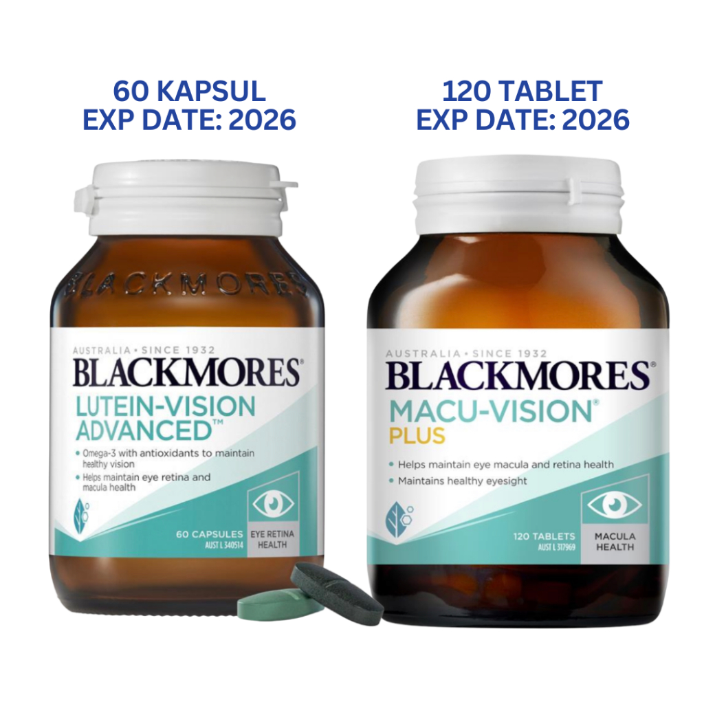 Jual Blackmores Macu Vision Plus 120 Tablets / Lutein Vision Advanced ...