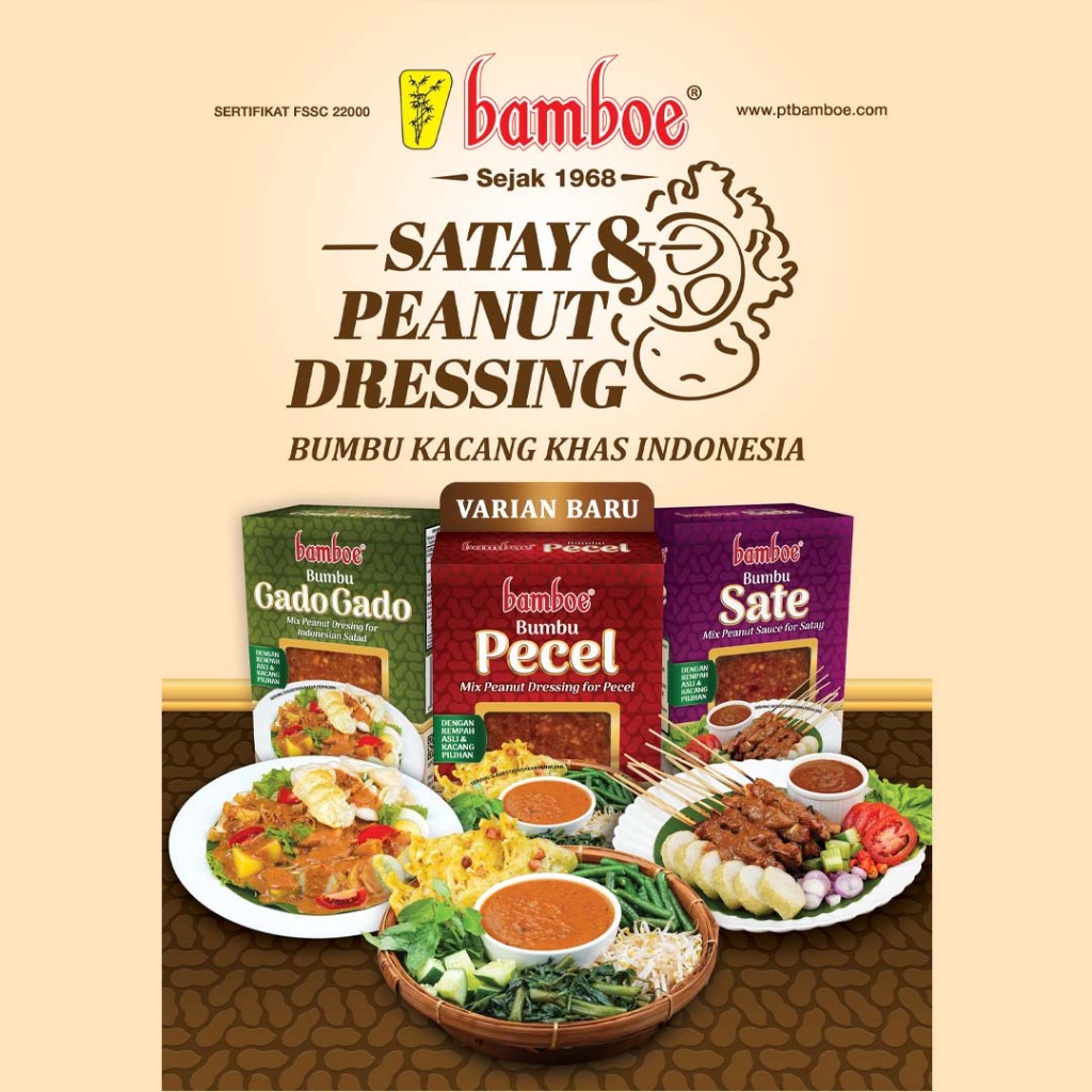 Jual BAMBOE BUMBU KACANG / SATAY & PEANUT DRESSING [PECEL, GADO-GADO ...
