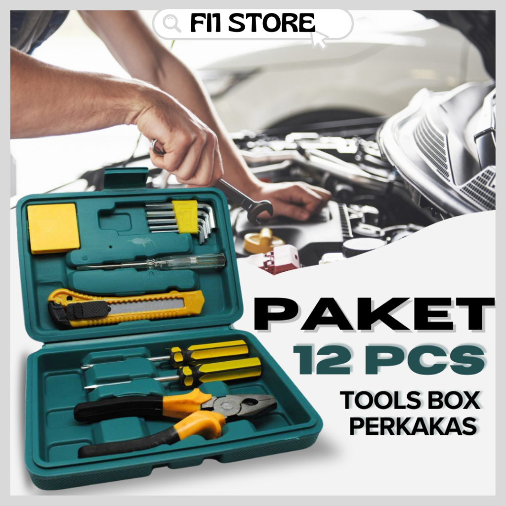 Jual PAKET FULL 12 set perkakas toolbox bengkel tool box tukang lengkap ...