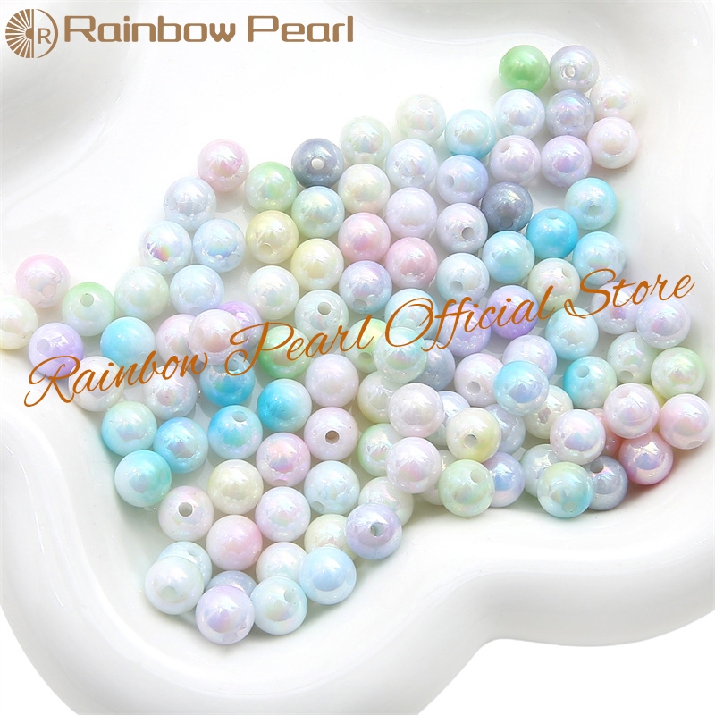 Jual Rainbow Pearl - [30-50PCS] - Manik Manik Bulat Glowing Gradasi ...