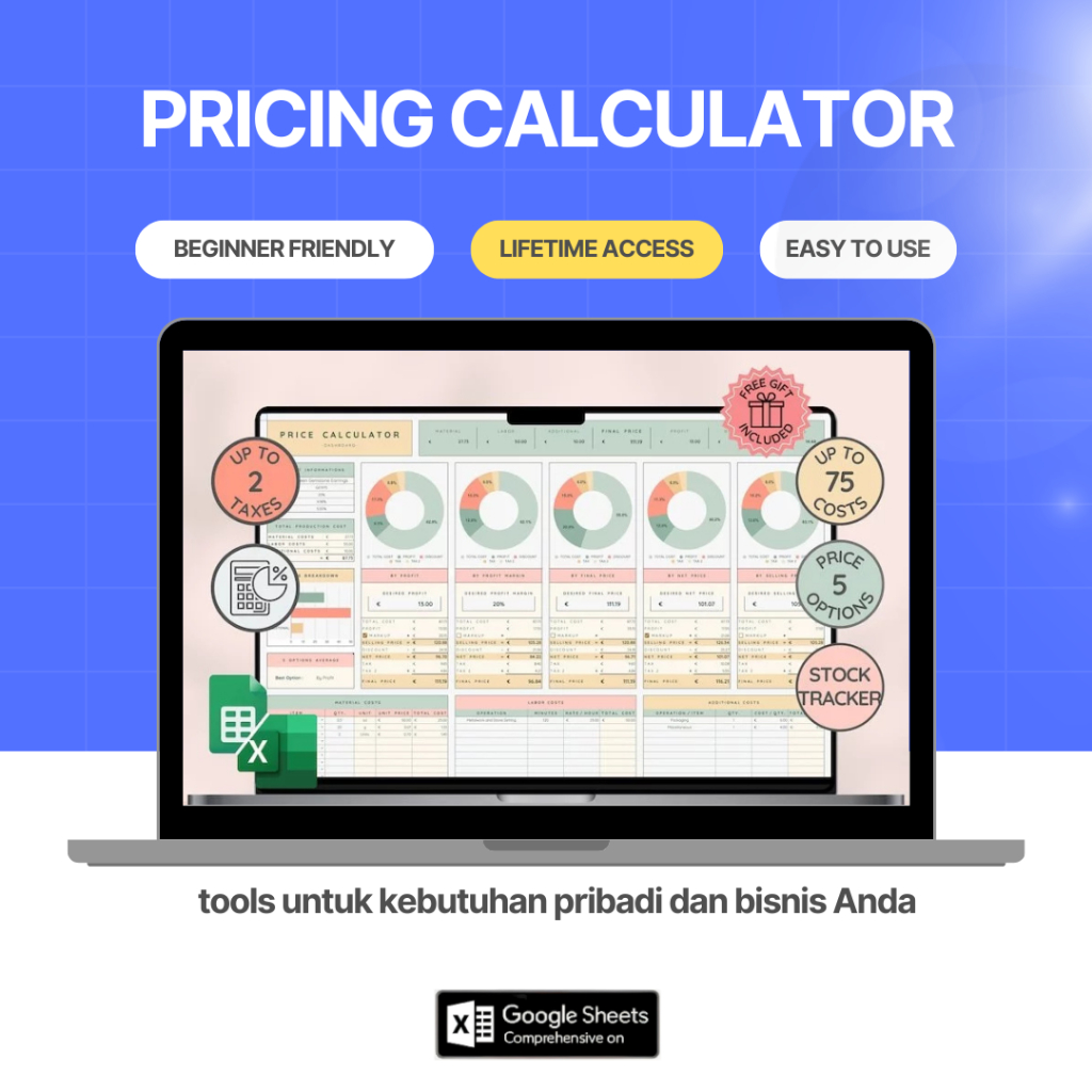 Jual A10- Kalkulator Harga & Keuntungan untuk Usaha Kecil dengan 5 ...