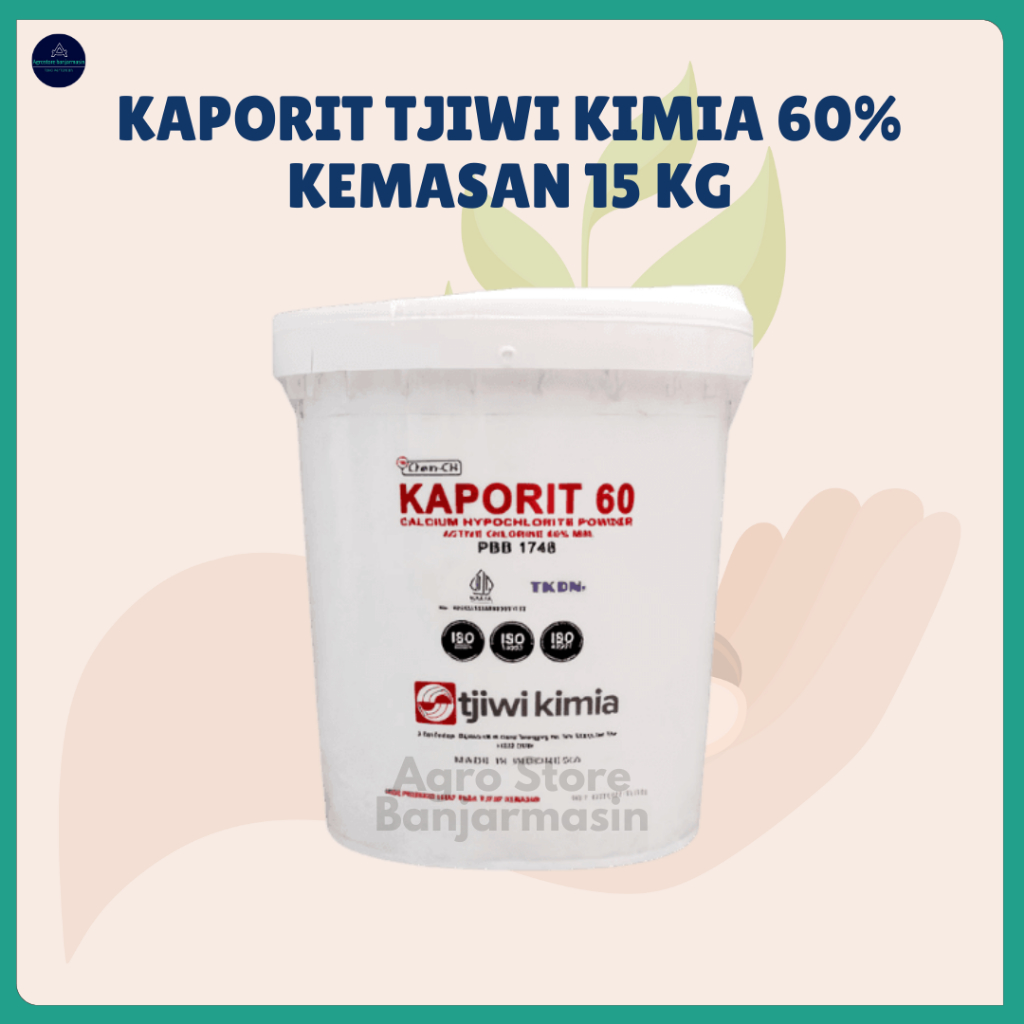 Jual Kaporit Tjiwi Kimia 60% kemasan 15Kg Caporit Powder Bubuk 1 Pail ...