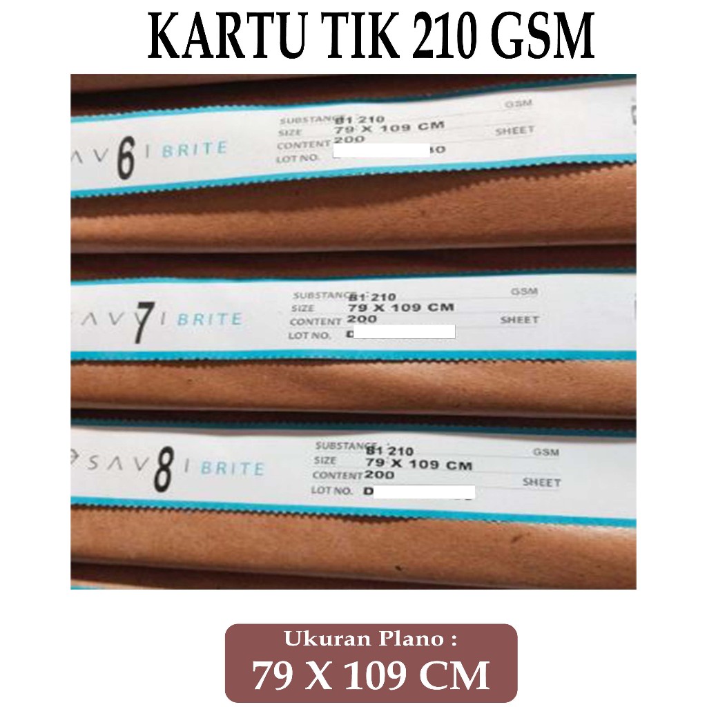 Jual ART CARTON ( KARTU TIIK ) 210 GSM UKURAN PLANO ( 79 X 109 CM ) , 1 ...