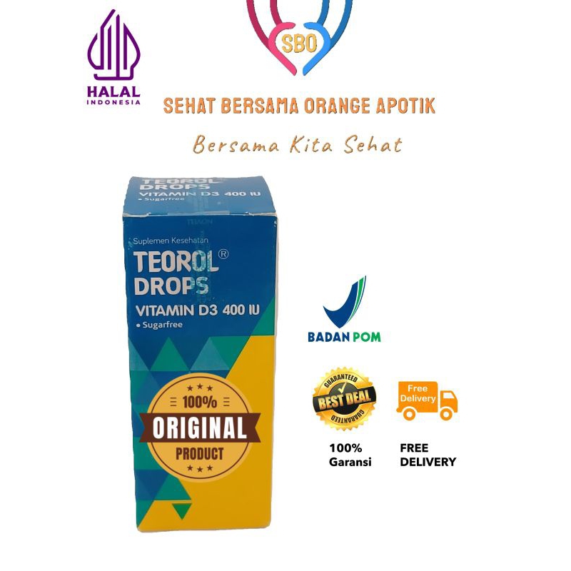 Jual Teorol Kids Drop Vitamin D3 400 IU - Supplement Vitamin D3 ...