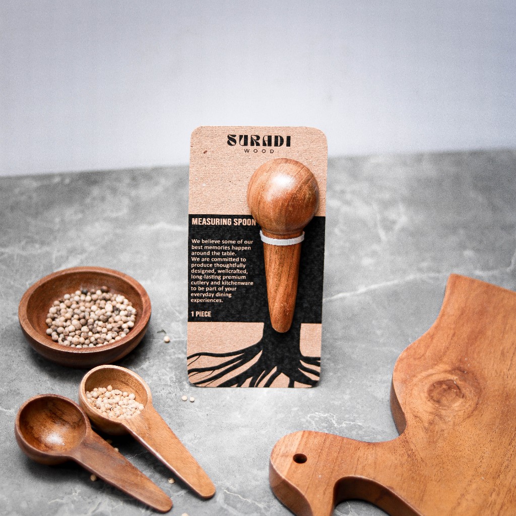 Jual Suradi Sendok Takar Kayu Jati / Measuring Spoons | Shopee Indonesia