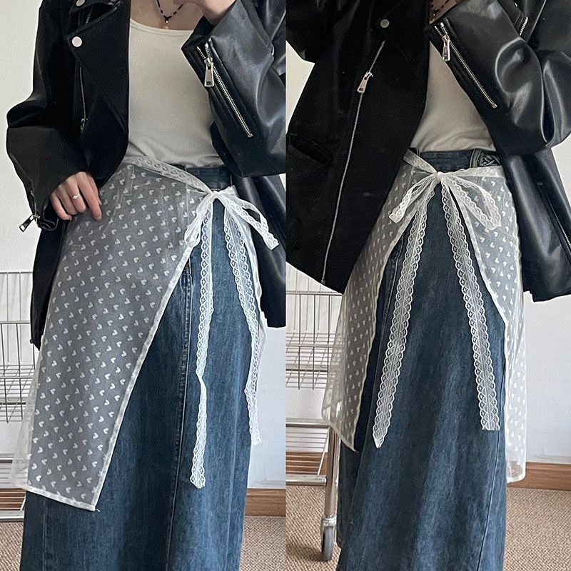 Jual Belt Base Lace Layering Gauze Aksesoris Outfit Waistband Korea ...