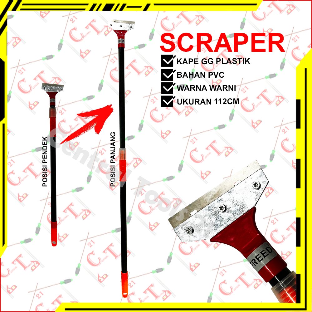 Jual Kape Panjang Gagang Plastik 112CM Freed / Scraper Pengerok Cat ...