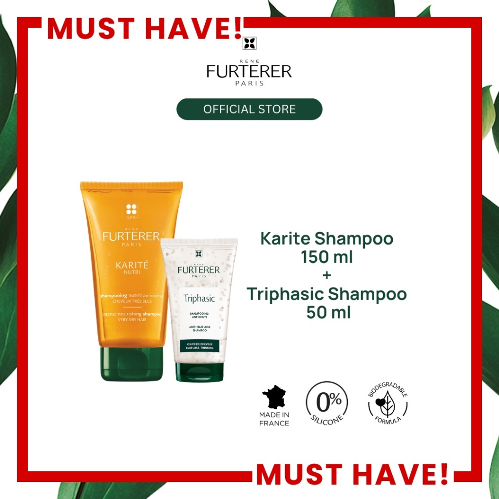 Jual Rene Furterer Karite Shampoo 150 Ml + Triphasic Shampoo 50 Ml ...