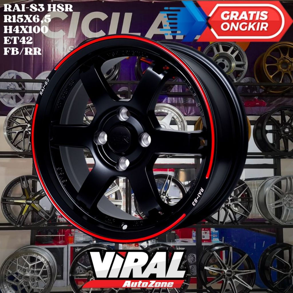 Jual Velg Mobil DATSUN , PICANTO , MIRAGE , AVEGA , HSR RAI S3 RING 15 R15 | Shopee Indonesia