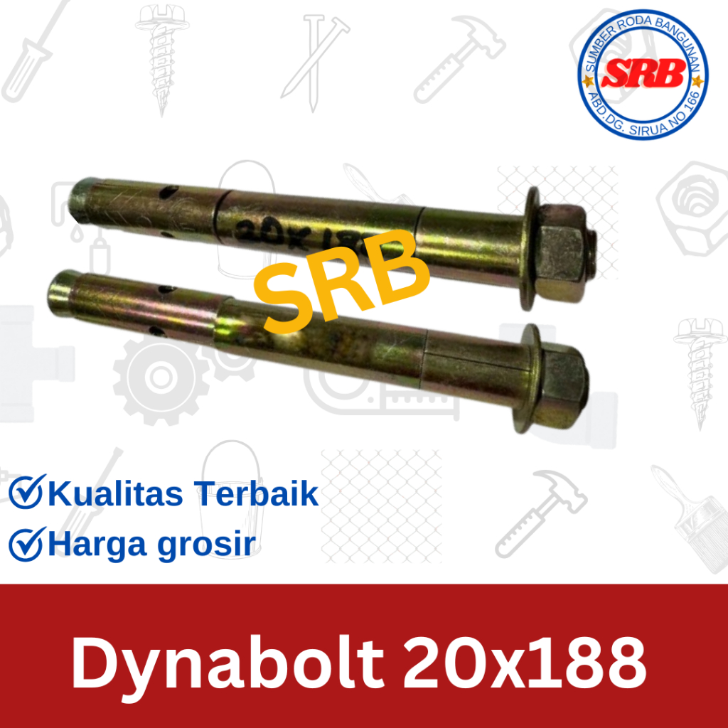 Jual Dynabolt M20 WOWO | Baut Dinabolt M20x188 PER PCS | Shopee Indonesia