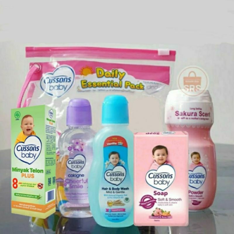 Jual 5 in 1 | 4 in 1 Hampers Cussons Mini Set Daily Travel Essential ...