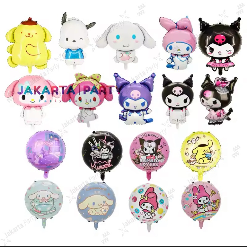 Jual Balon Foil Sanrio / Balon Bulat Sanrio Melody / Foil Kuromi ...