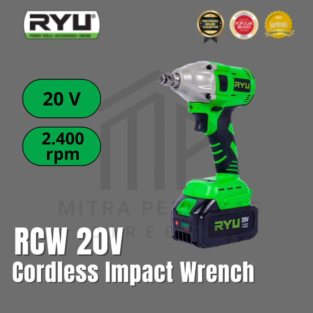 Jual RYU RCW 20V Cordless Impact Wrench Mesin Pembuka Baut Ban Mobil ...