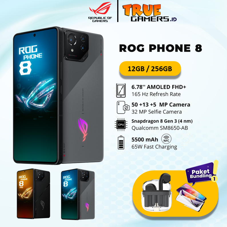 Jual ASUS ROG Phone 8 12/256GB | SNAPDRAGON 8 Gen 3 | Layar Amoled ...