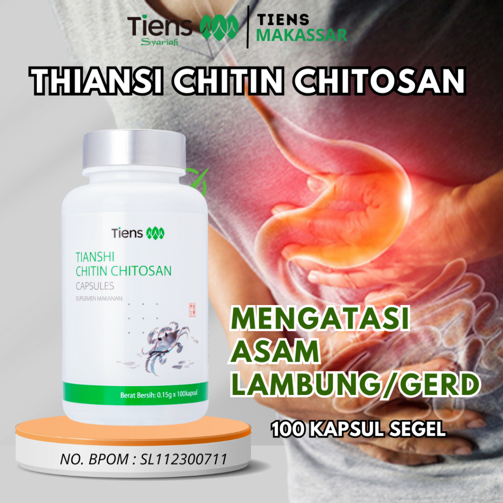 Jual Tianshi Chitin Chitosan 100 Kapsul Untuk Asam Lambung/Gerd Anxiety ...