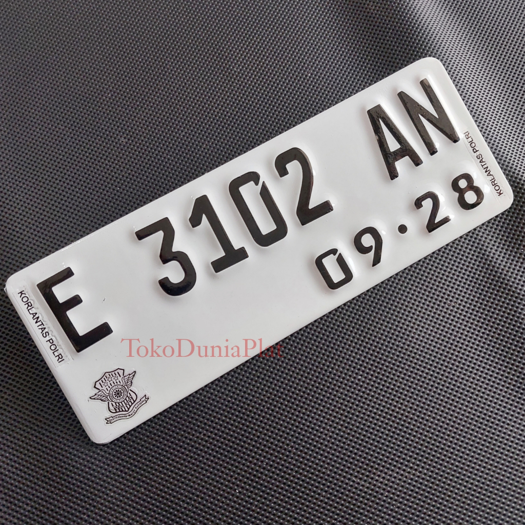 Jual Cetak plat nomor motor lipat baut tanam custom logo stiker Timbul ...